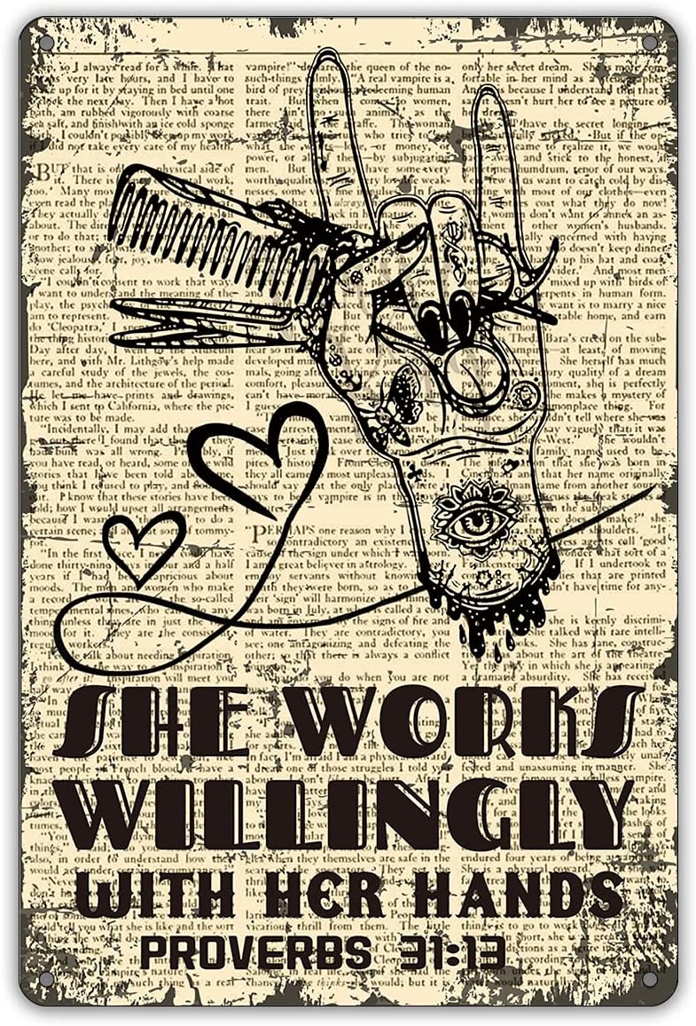 Amazon.com: Teuoqi EYSL Retro Tin Sign Hair Hustler Sign, Personalized ...