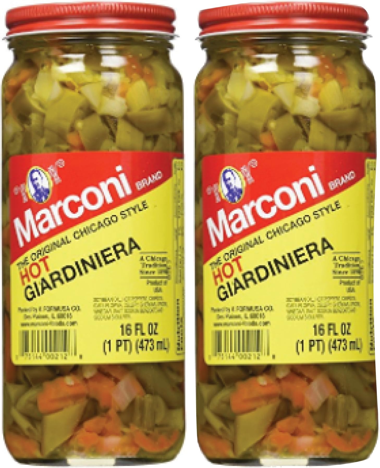 Amazon.com : Marconi - The Authentic Chicago Style Hot Sport Peppers ...