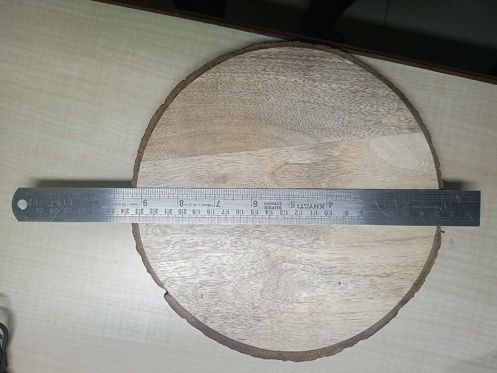 T one Woods Sanded Wooden Log Crafted Slices Disc Platter (8 inch ...