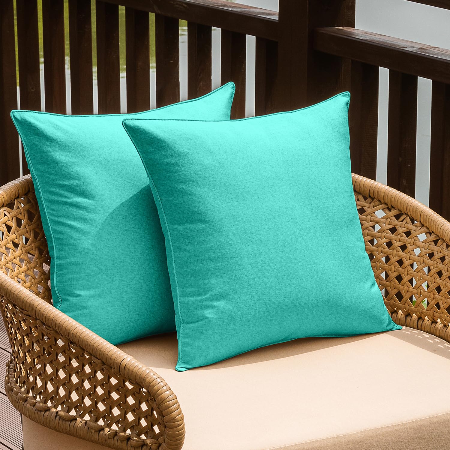 Amazon.com: NiNi ALL Outdoor Waterproof Throw Pillow Covers Set of 2 ...