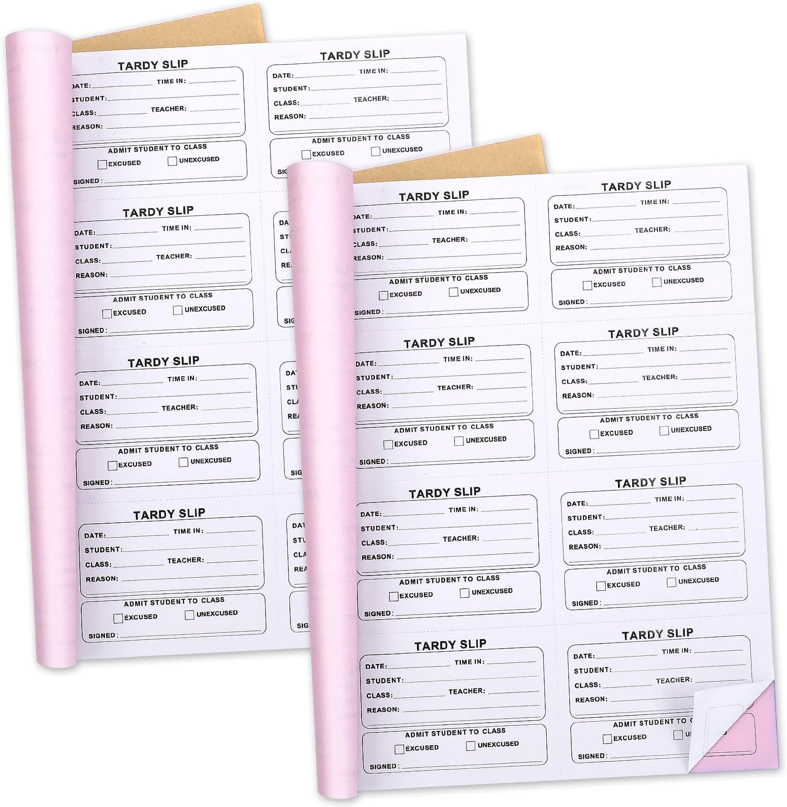 Amazon.com : Engrowtic 400 Pcs Tardy Slip Book with Carbonless ...