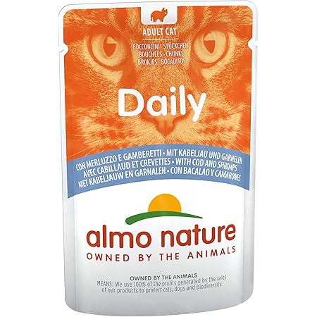 almo nature Daily Cat Food with Chicken and Salmon, 70 g, Pack of 30 ...