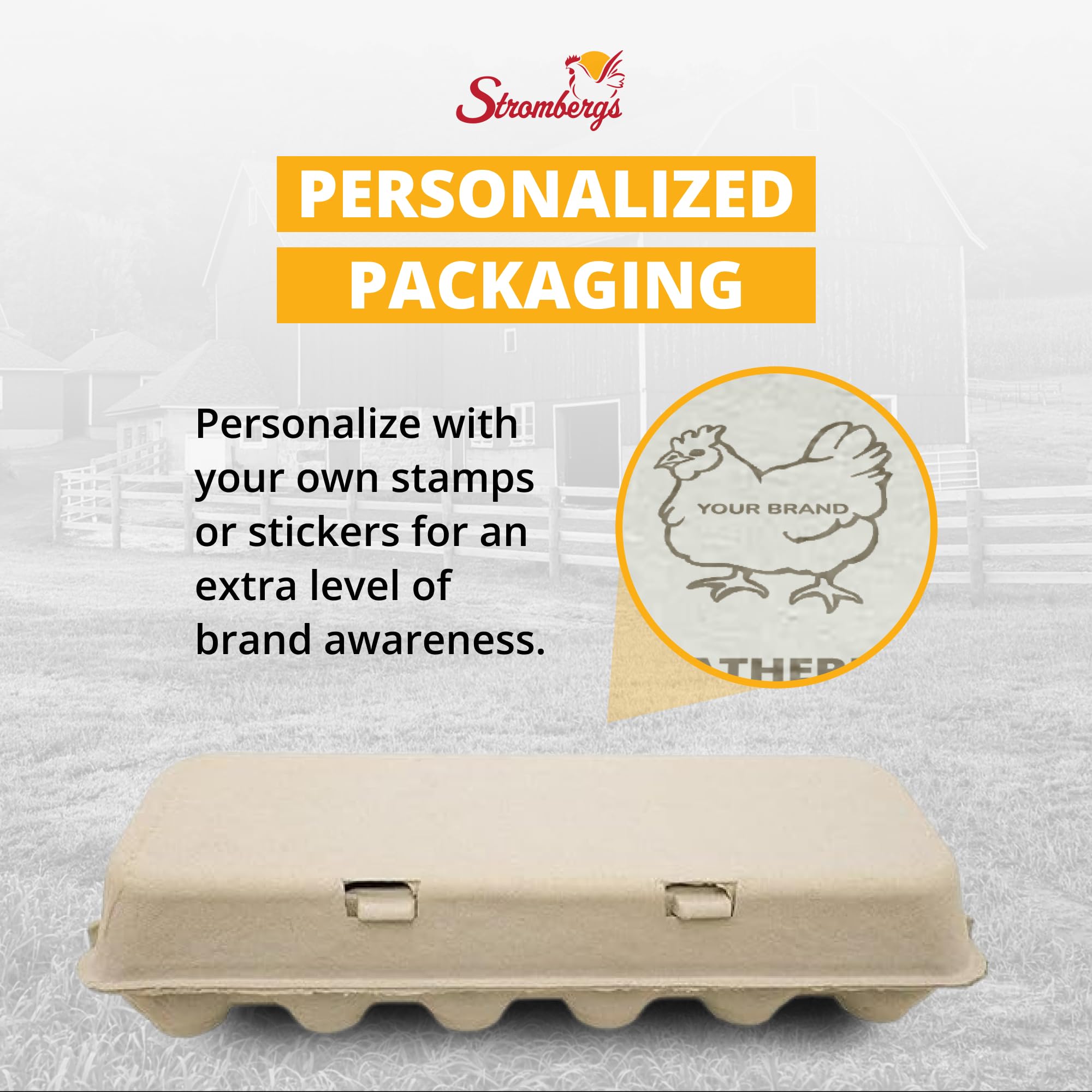 Snapklik.com : Strombergs Large Blank Flat Top Chicken Egg Cartons ...