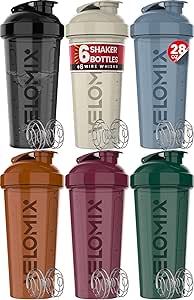 Amazon.com: VELOMIX -6 PACK- 28 oz Protein Shaker Bottle for Protein ...