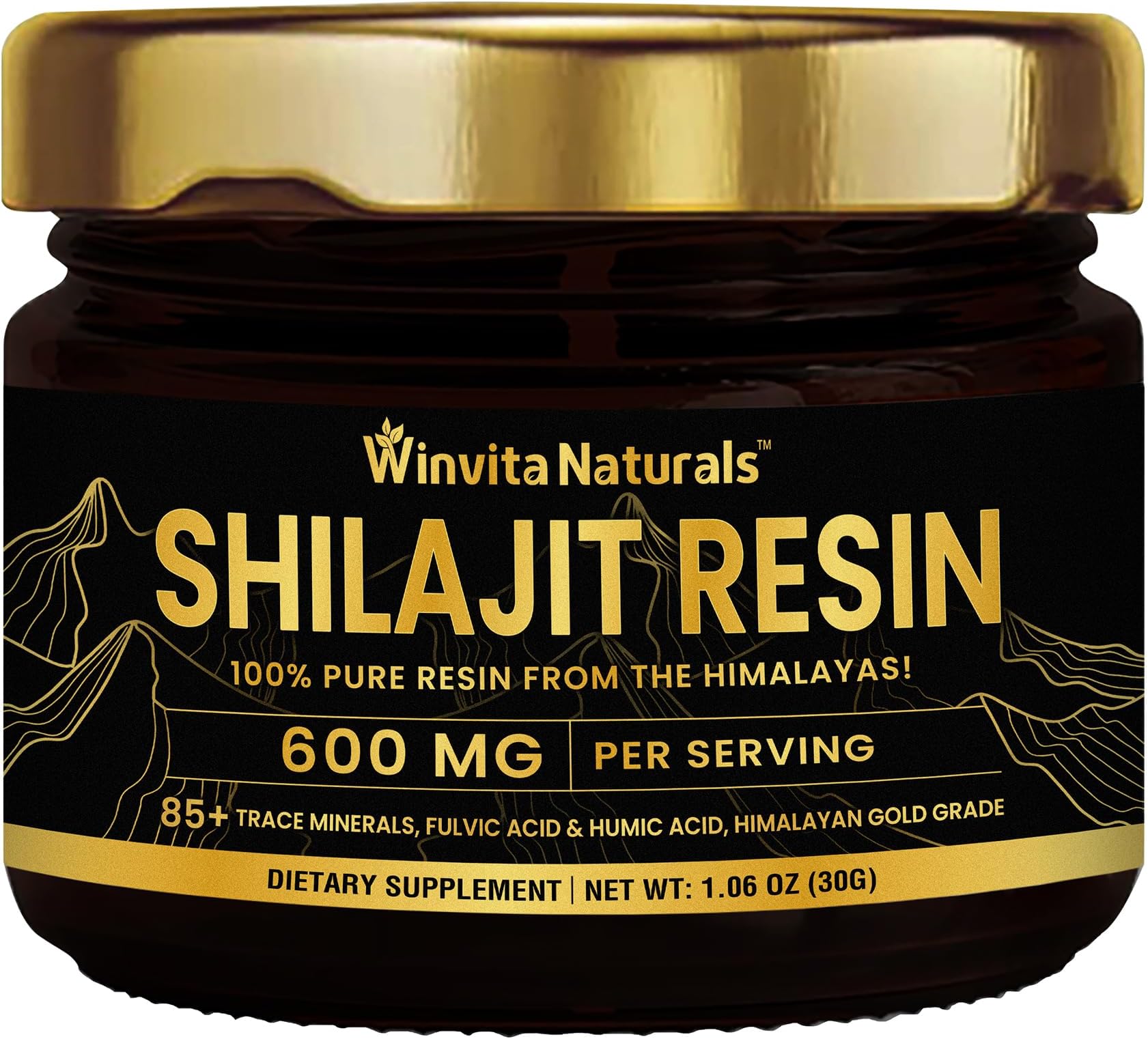 Amazon.com: 600mg Shilajit Resin Pure Himalayan Organic – Gold Grade ...
