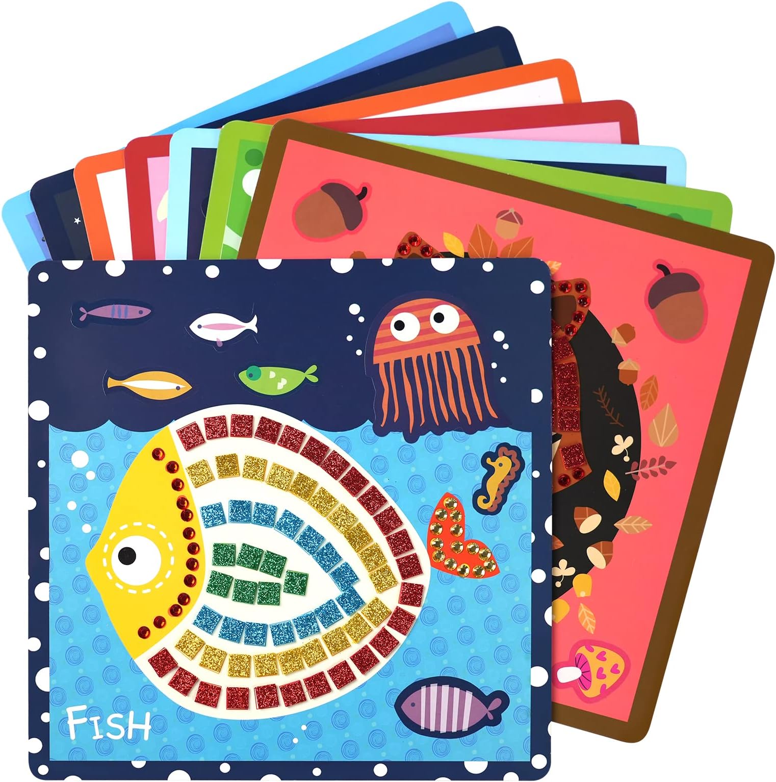 Amazon.com: WYNAKESHU 12PCS Button Sticker Drawing Mosaic Sticker Art ...