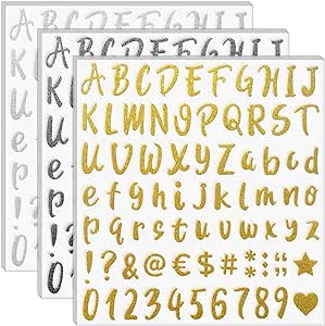 Amazon.com: 960 Pieces 12 Sheets Glitter Letter Stickers Self-Adhesive ...