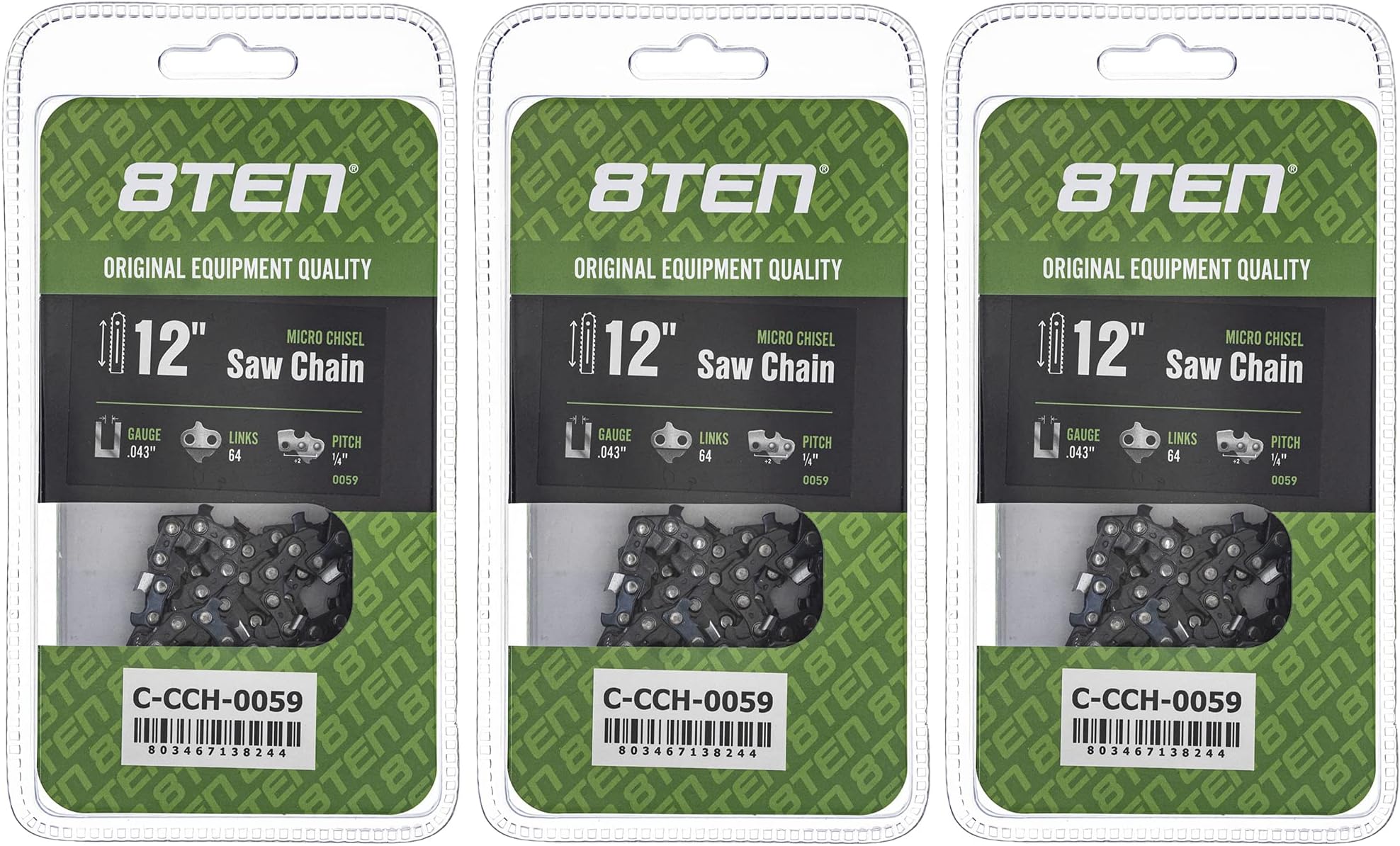 Amazon.com: OREGON 25AP064G 64 Drive Link Micro Chisel Chain, 1/4-Inch ...