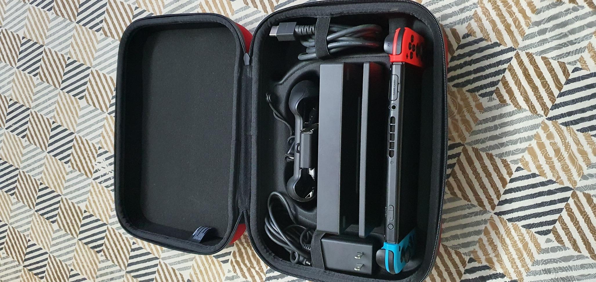 AmazonBasics Travel and Storage Case for Nintendo Switch - Red : Amazon ...