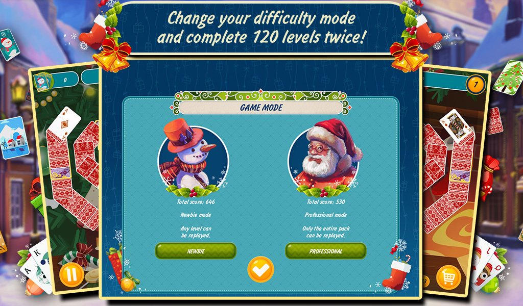 Solitaire Christmas Match. Match 2 Cards. Card Game like Spider,Pyramid ...