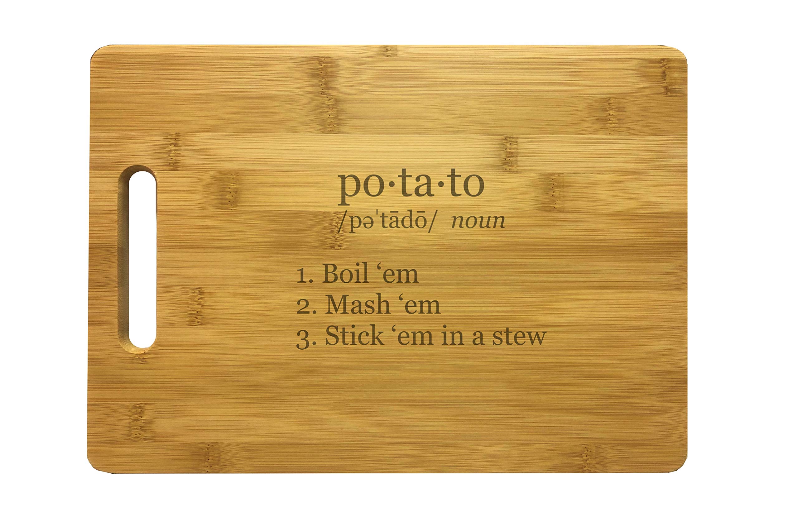 Amazon.com: Potato Definition Engraved Cutting Board Large Sized Bamboo ...