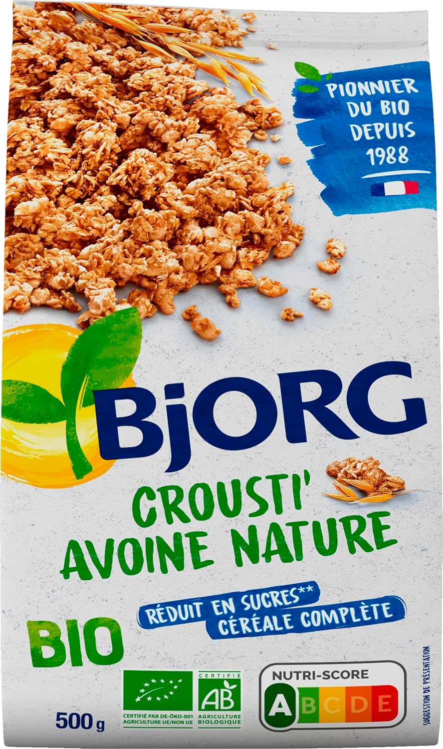 BJORG - Céréales Bio Crousti' Avoine Nature - Aux Céréales Complètes ...