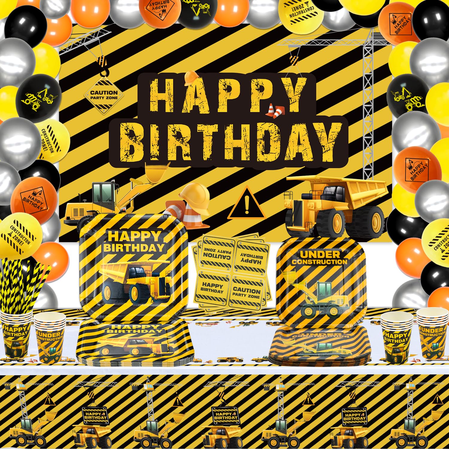 Construction Theme Party Supplies Amazon.com: Construction Birthday