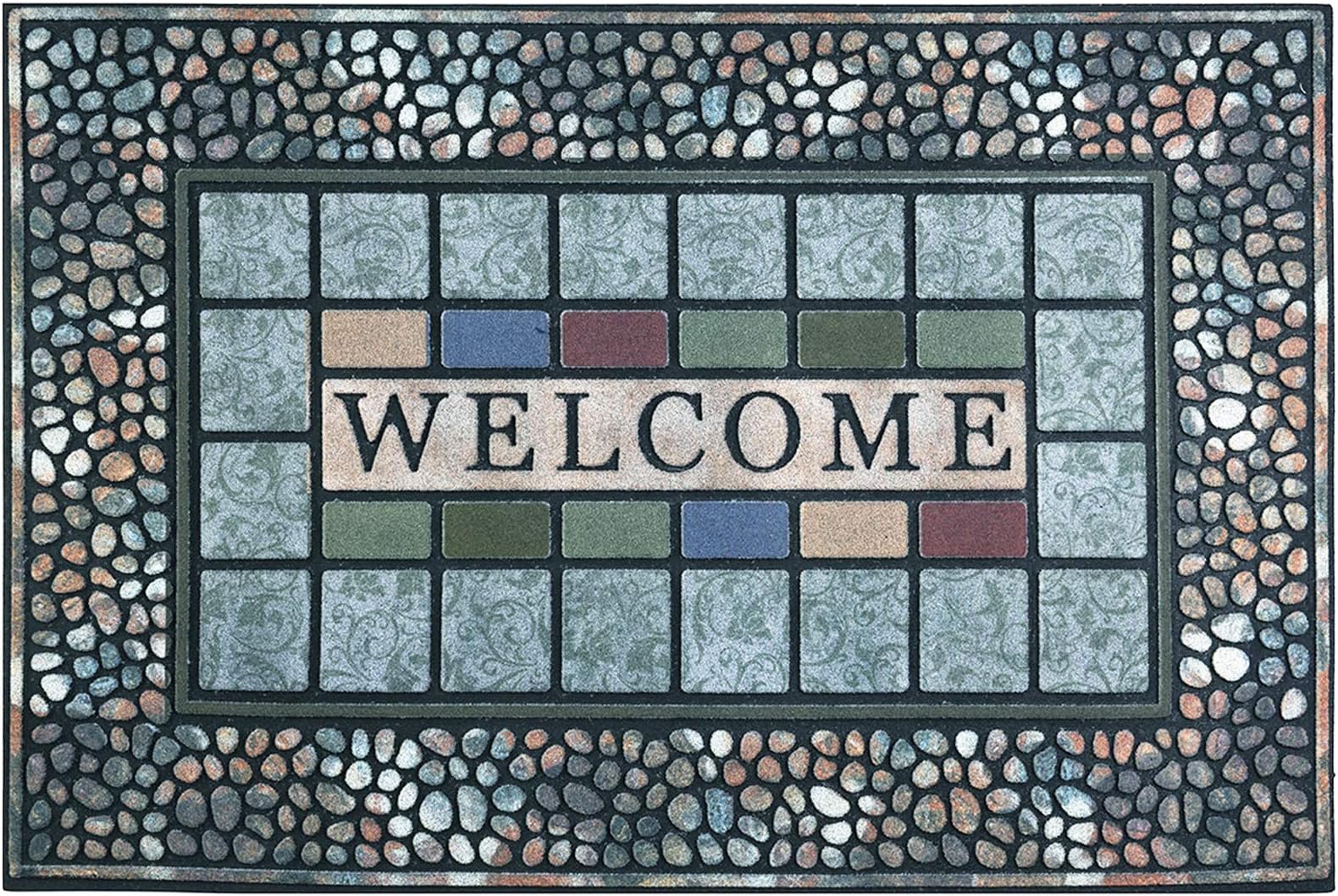 Amazon.com : Yimobra Welcome Mat Welcome Front Door Mat Outdoor, Heavy ...