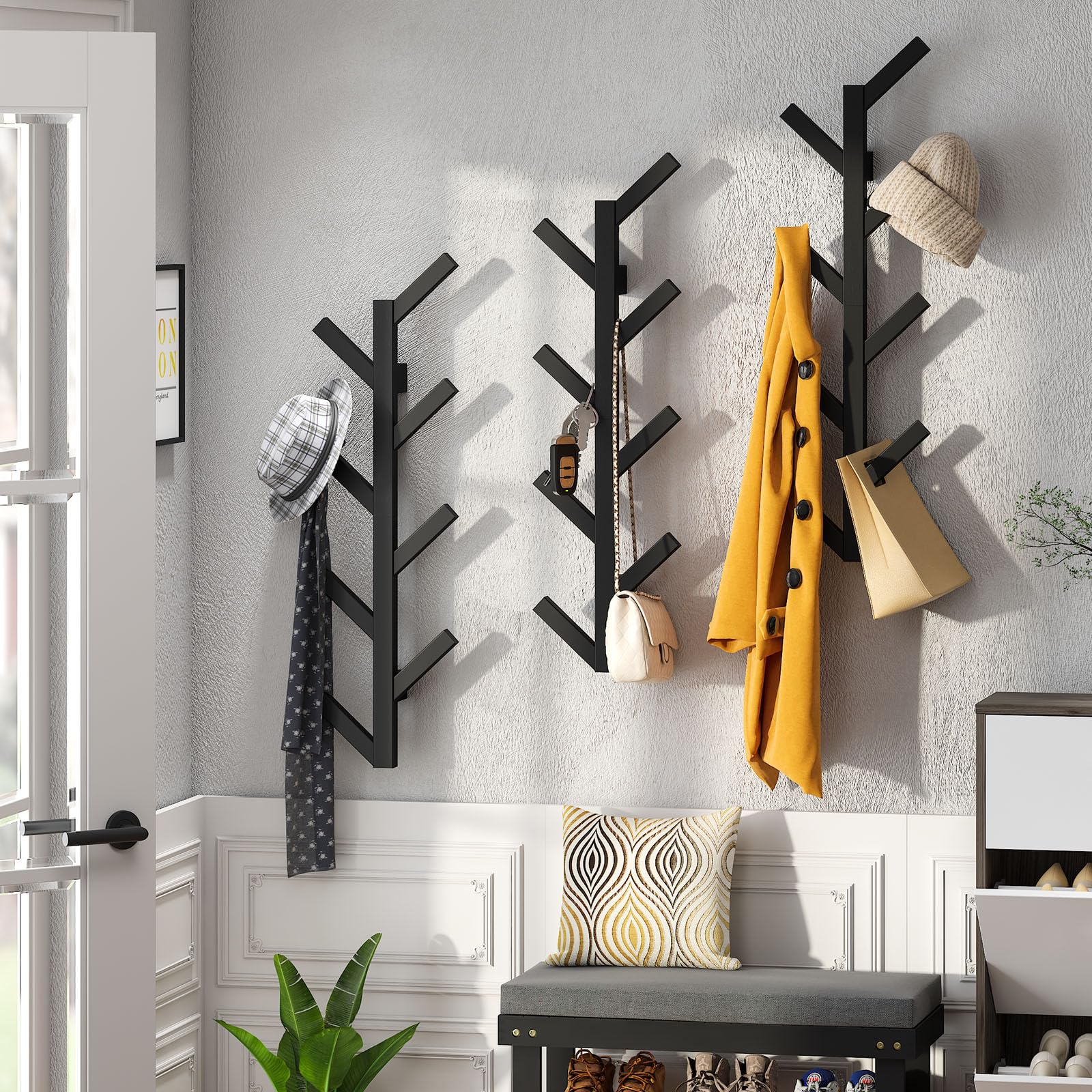 Snapklik.com : Wall Mounted Coat Rack,Hat Rack -c Coat Rack Wall Mount ...