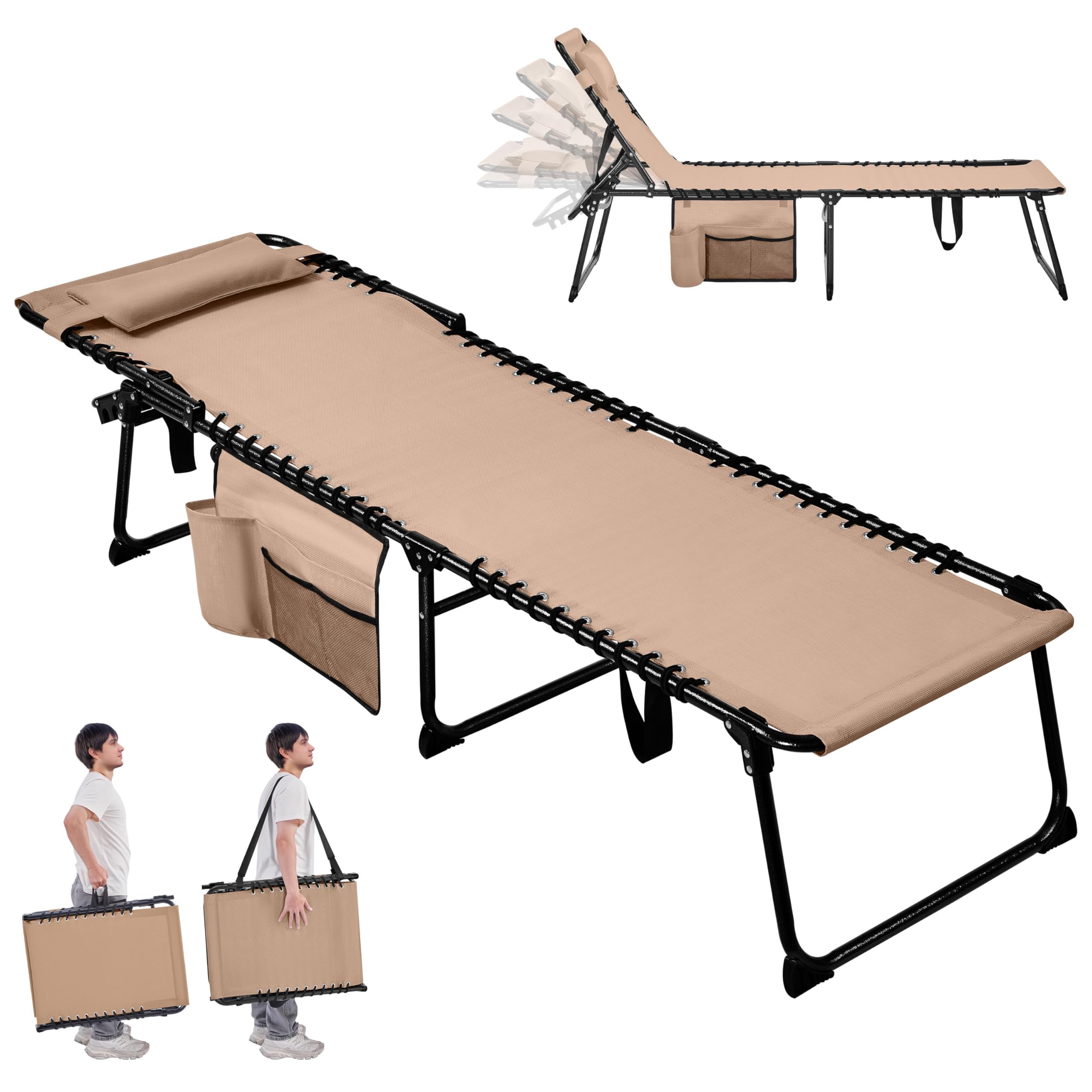 Snapklik.com : Yaheetech 22.4" Outdoor Folding Tanning Chair, Chaise ...