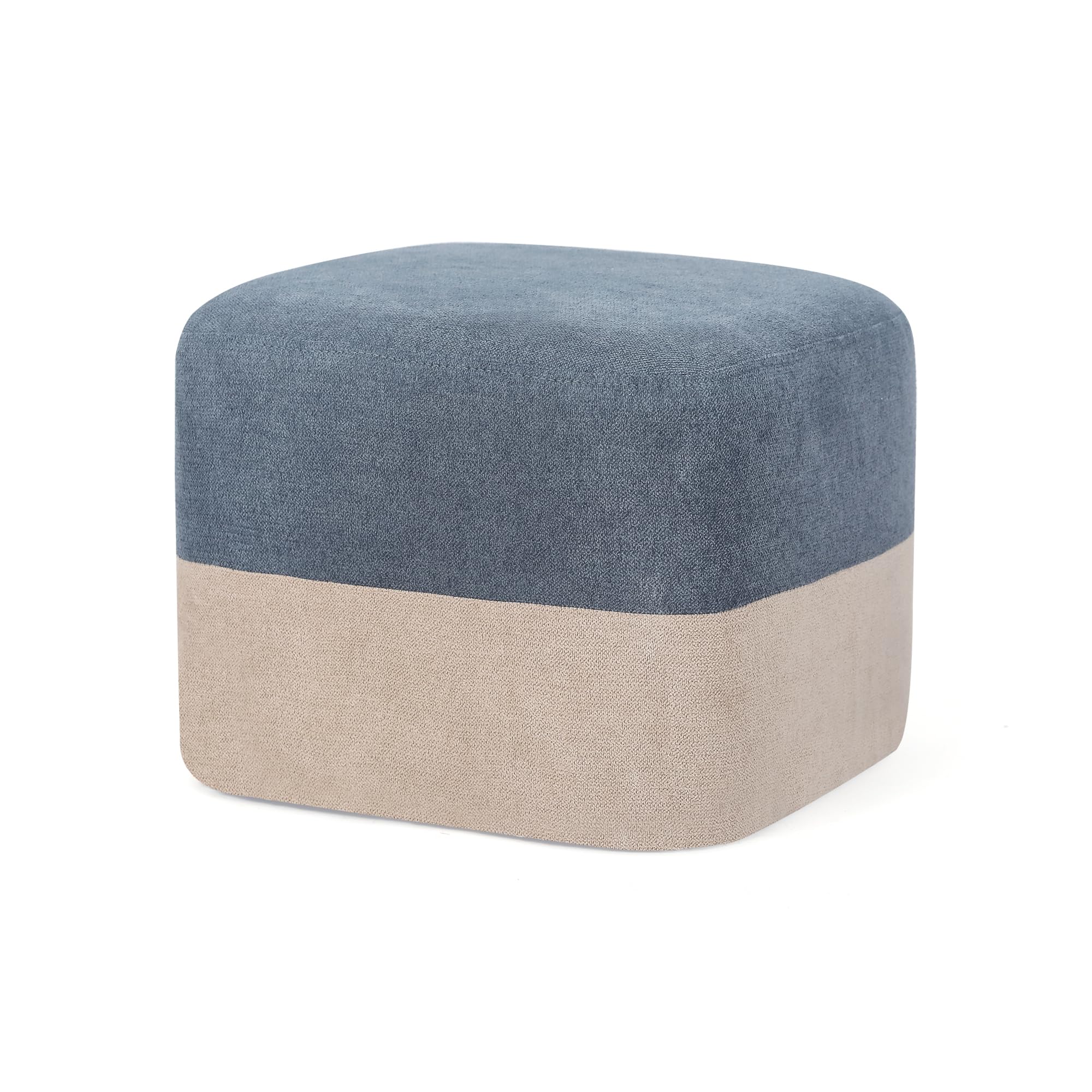 Joveco Small Ottoman Footrest, Upholstered Cube Pouf Footstool, Square ...