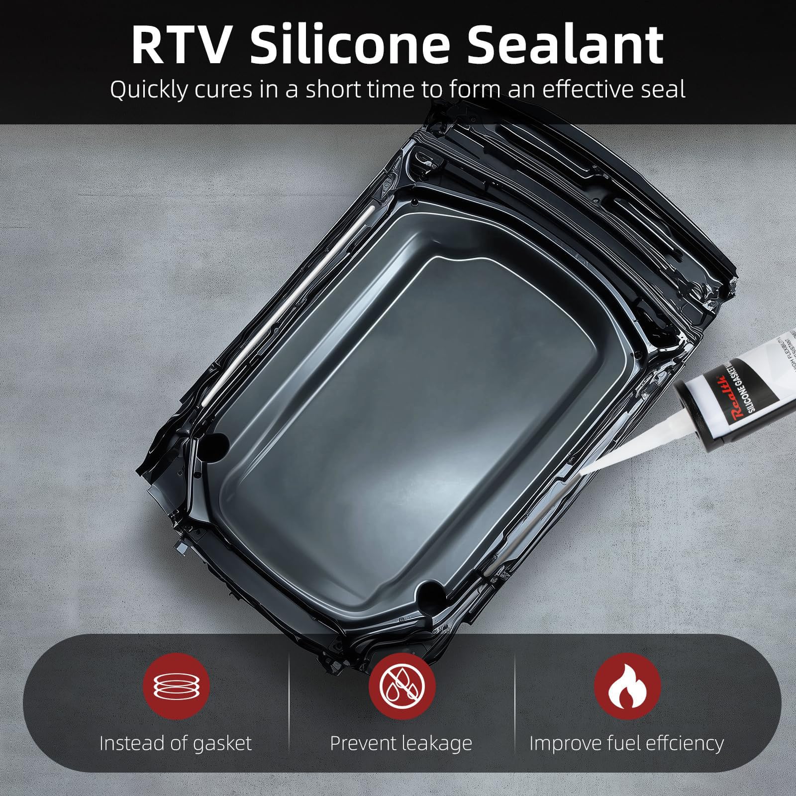 Snapklik.com : RTV Silicone Gasket Maker Grey, High Temperature Gasket ...