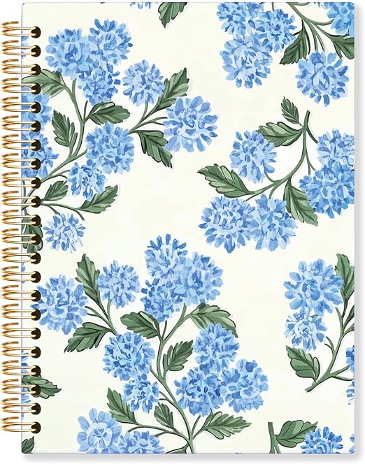Amazon.com : KRHFG Hydrangea Floral Spiral Notebook, Hydrangea Gifts ...
