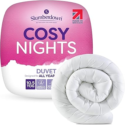 Slumberdown Cosy Nights Single Duvet 10.5 Tog - Soft & Breathable All ...