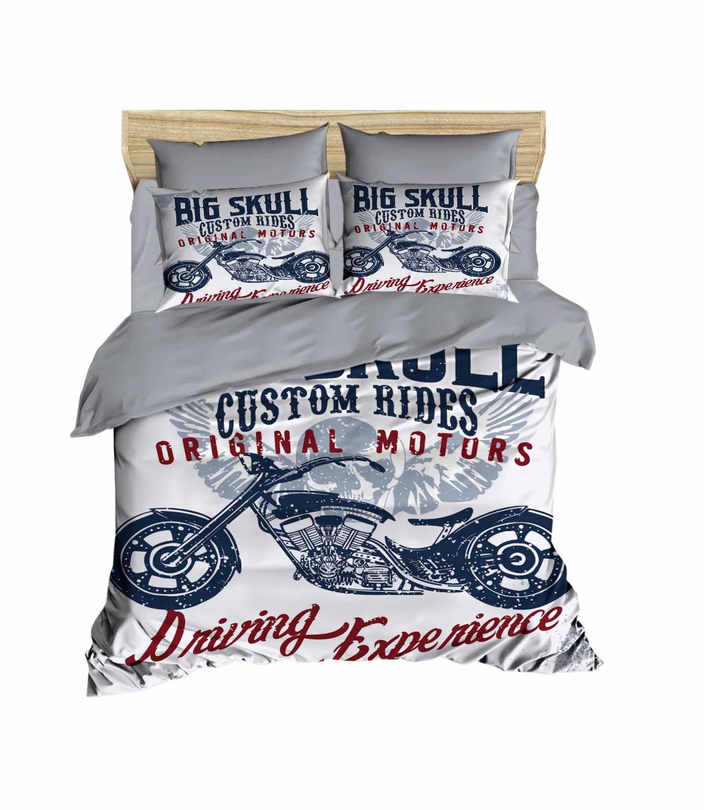 Amazon.com: DecoMood Vintage Motorcycle Bedding, Motorcycle Themed ...