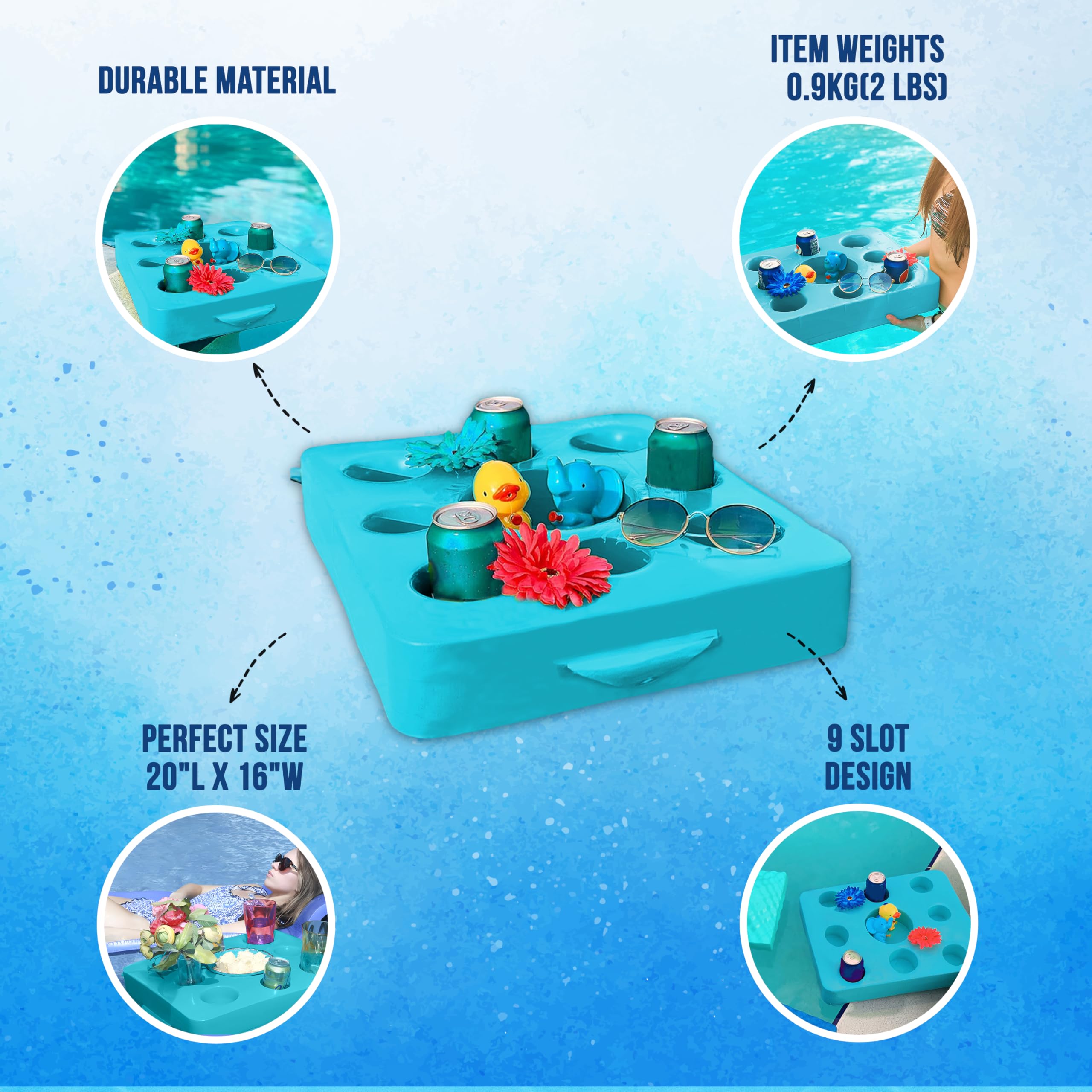 Snapklik.com : VOS Family Size Floating Refreshments Holding Tray For ...