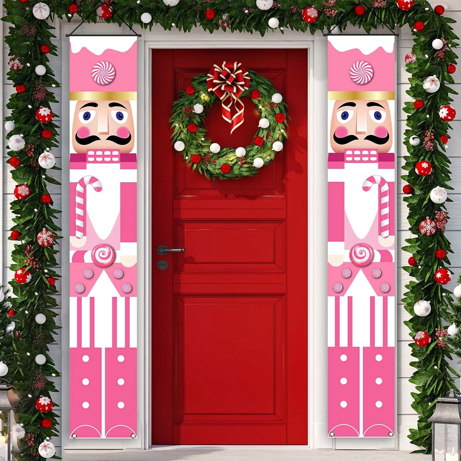 Amazon.com: FARMNALL Pink Nutcrackers Christmas Decorations Candy ...