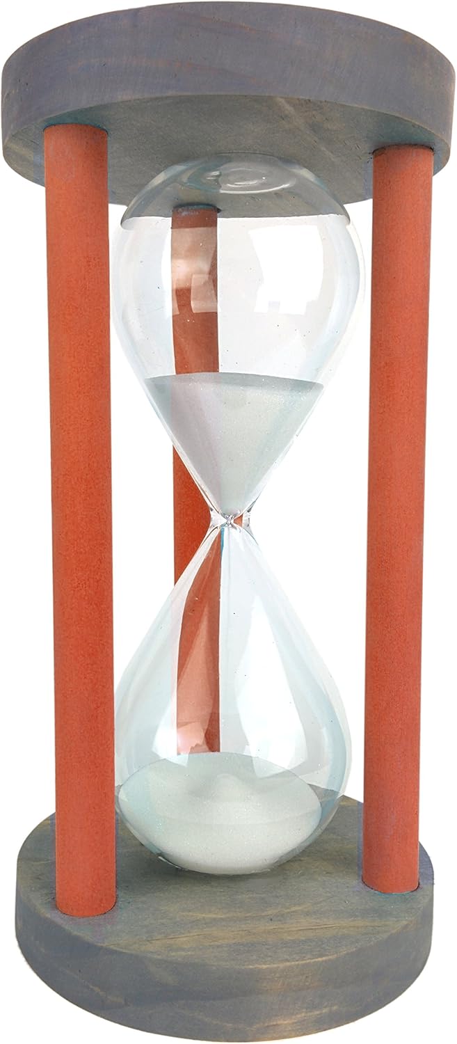 Amazon.com: River City Clocks Circle Gray Hourglass with Red Spindles ...