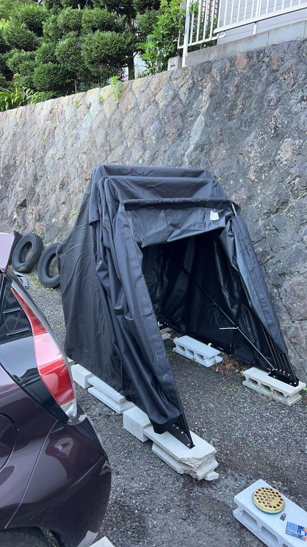 Amazon.co.jp: Alebert バイクガレージ 自転車テント サイクルハウス サイクルガレージ サイクルポート 屋外 バイク収納 ガレージテント バイクシェルター 屋根 高耐久鋼 ...