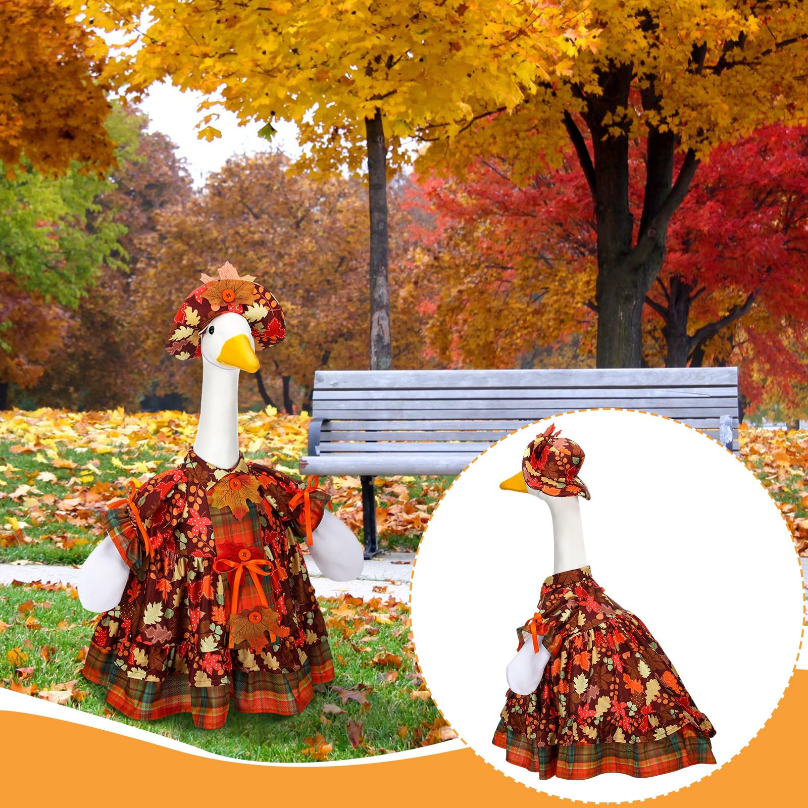 Snapklik.com : Thanksgiving Goose Outfit Fall Maple Dresses Clothes For ...