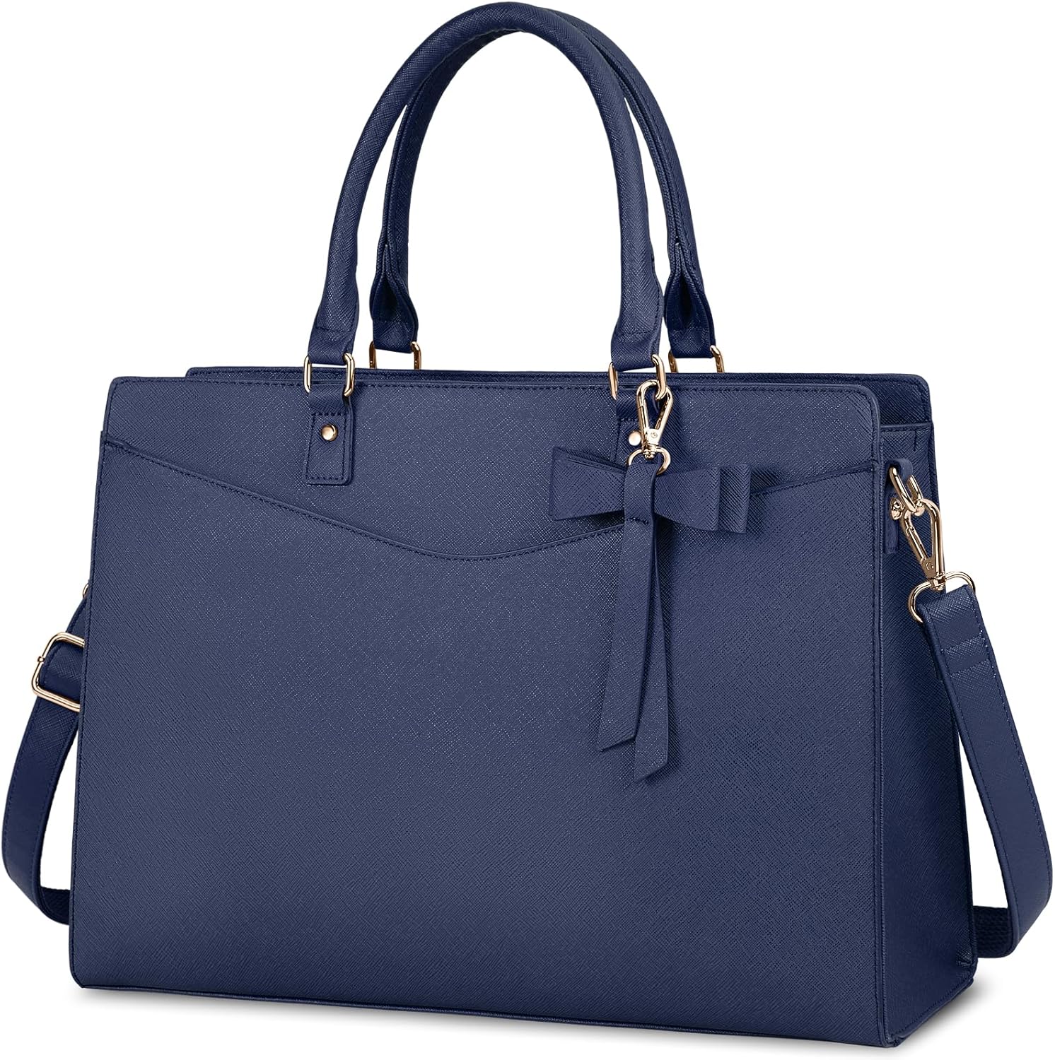 Bolsas de Mujer 15.6 Pulgadas Pu Bolsa para Laptop Mujer Azul ...