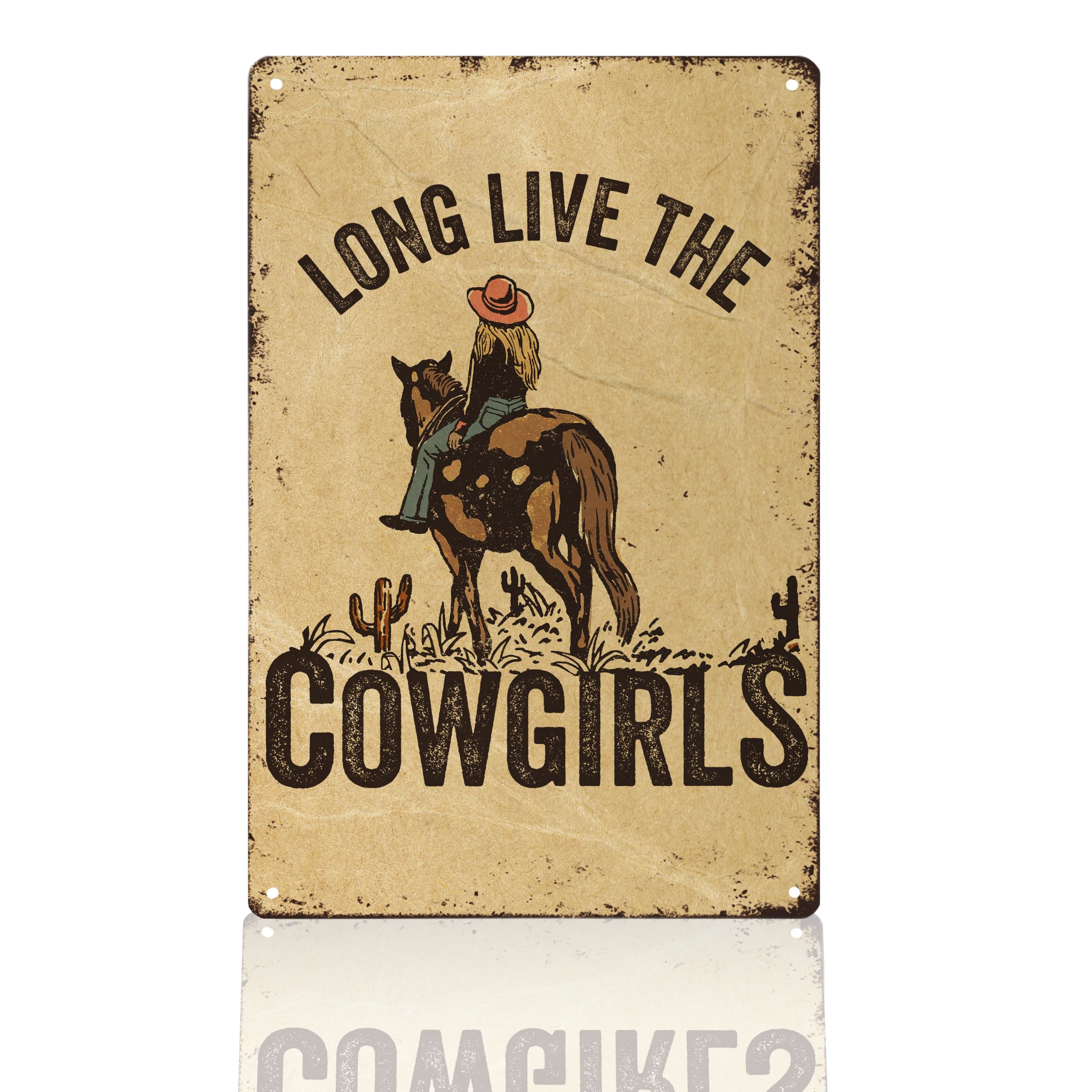 Amazon.com: SiuSue Vintage Western Metal Signs, Long Live the Cowgirls ...