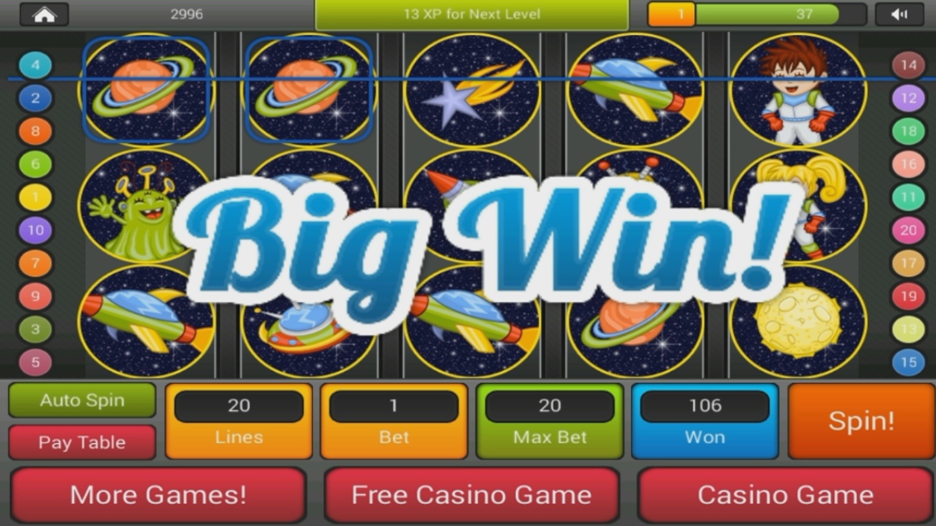 Slot Space Galaxy of Vegas Riches Casino Video Slots Machine Games For ...