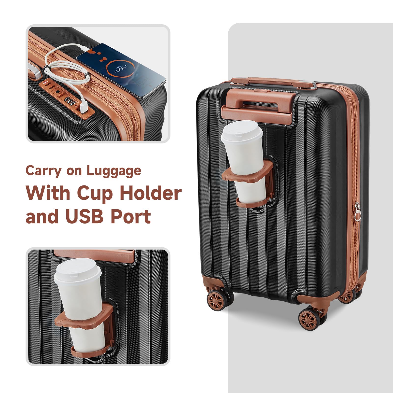 Snapklik.com : Imiomo Carry On Luggage 18 Inch Suitcases