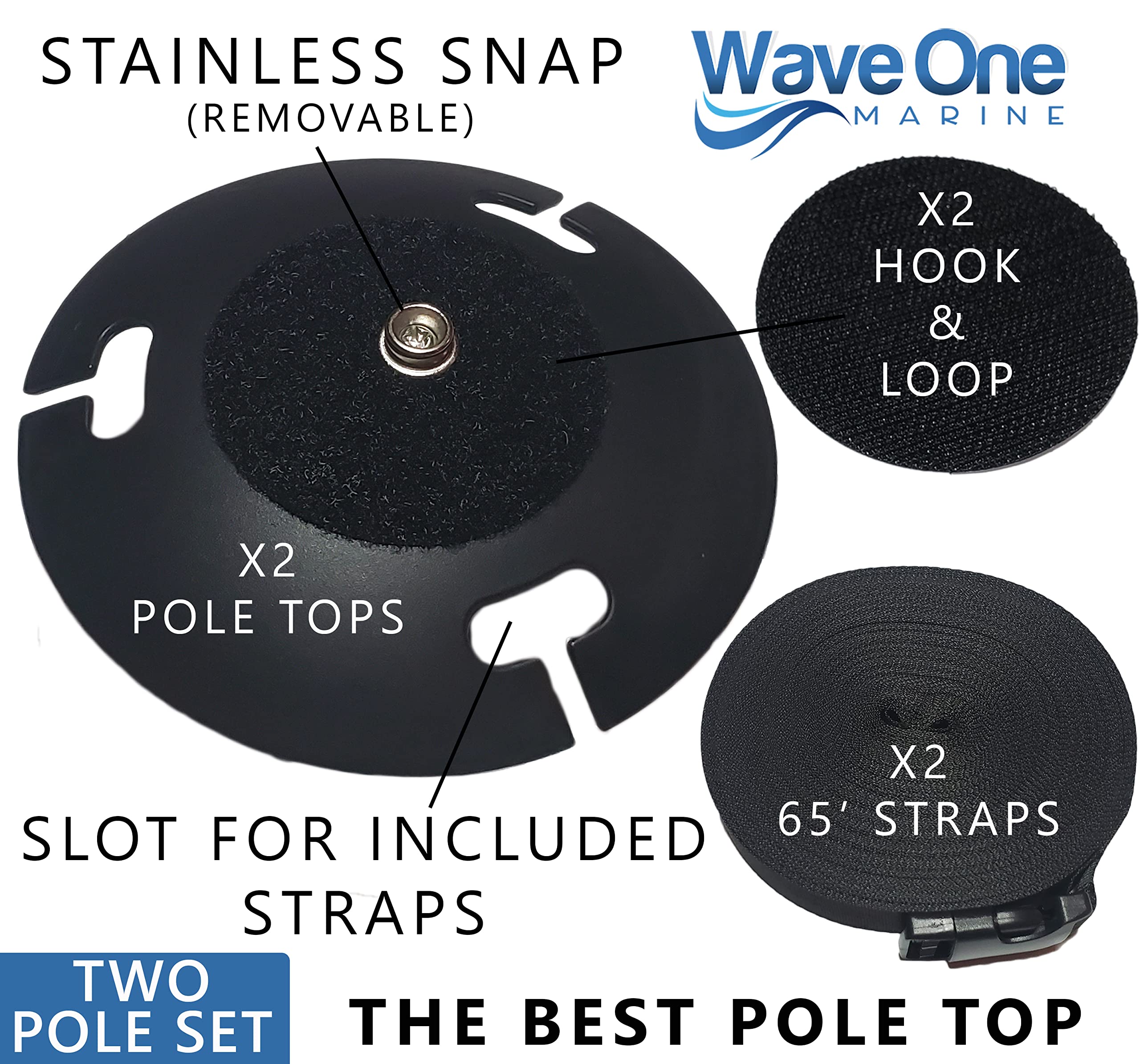 Snapklik.com : Wave One Marine Boat Cover Support Poles