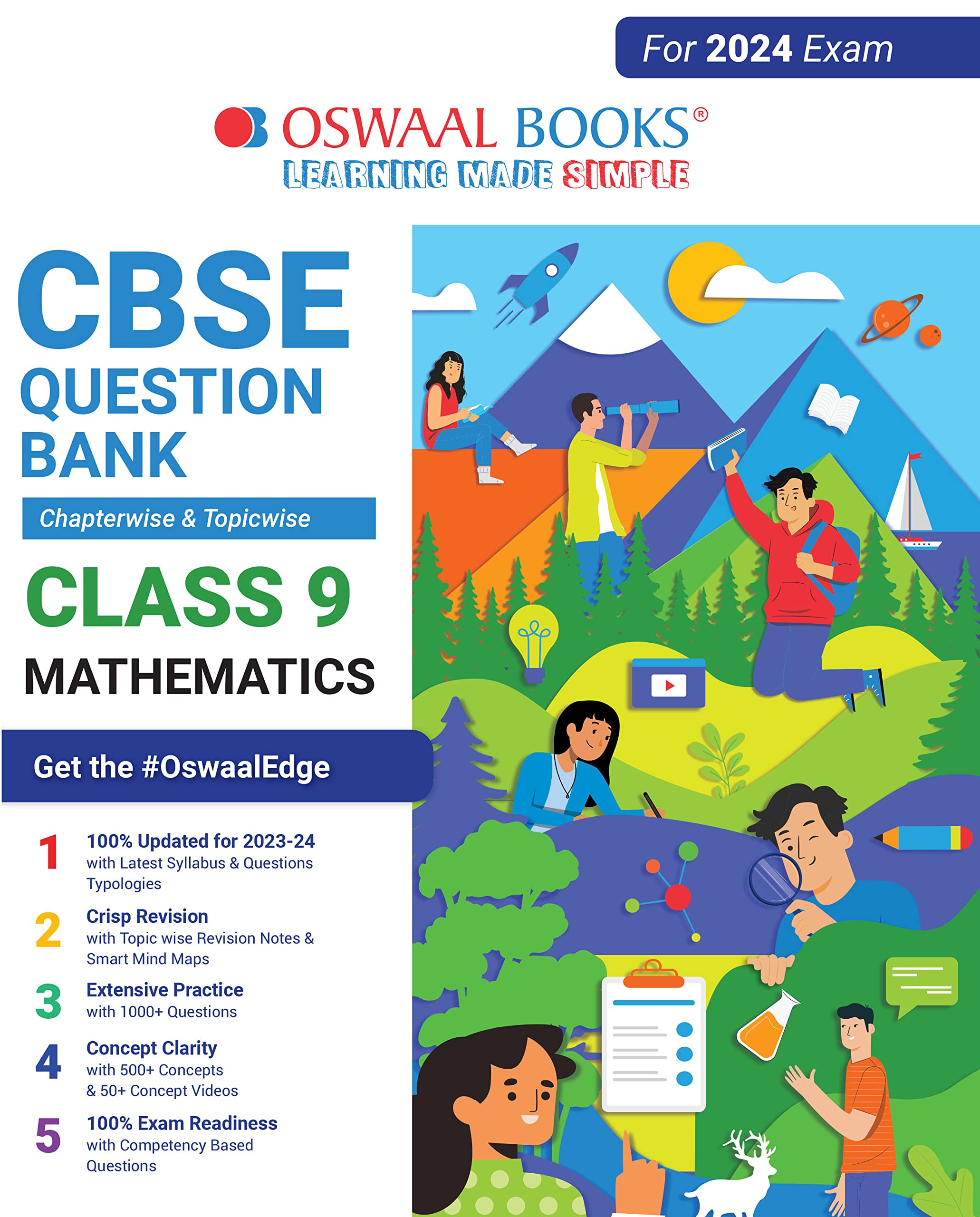 Buy Oswaal CBSE Class 9 Mathematics Question Bank (2024 Exam) Oswaal ...