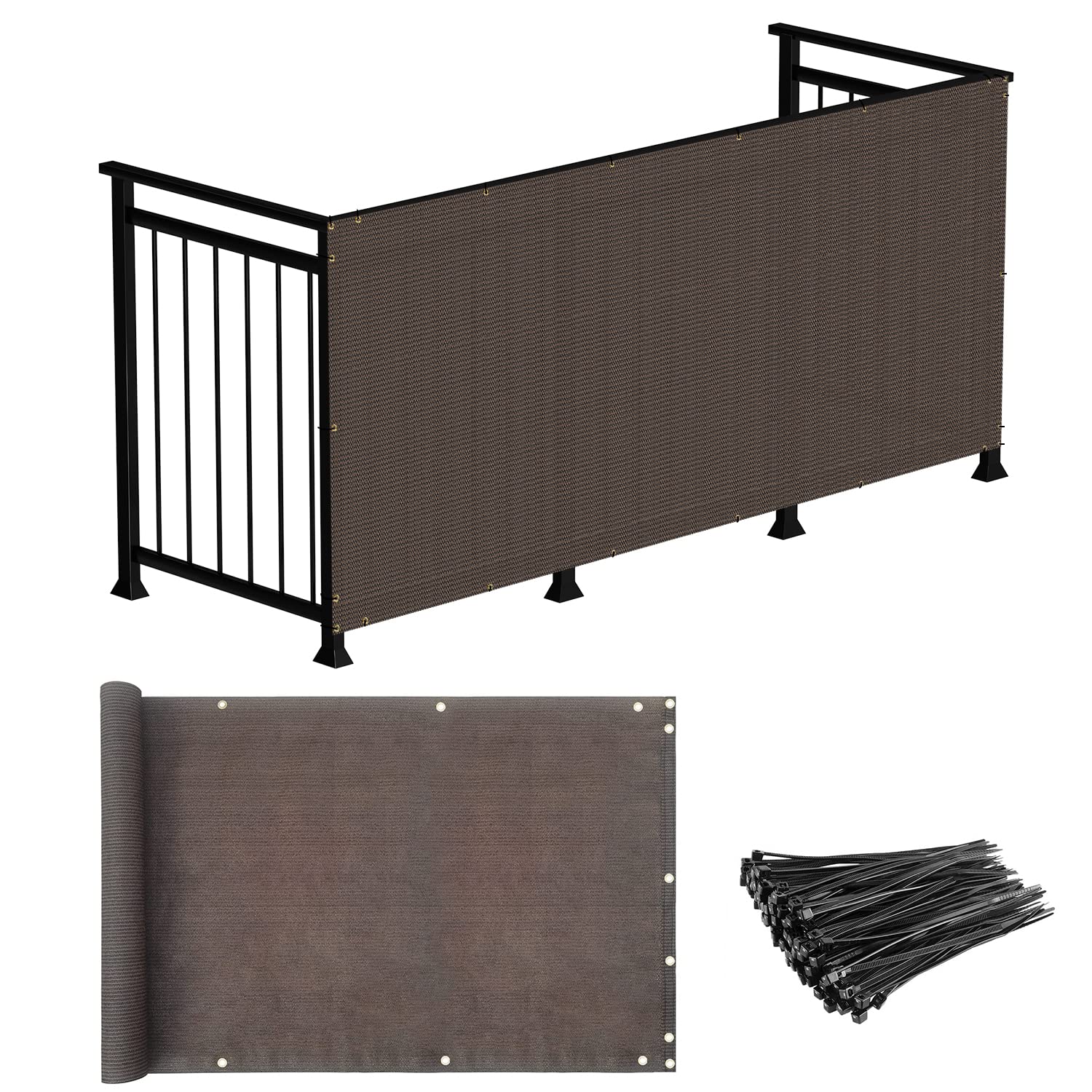 Buy Windscreen4less 3'x15' Deck Balcony Privacy Screen for Deck Pool ...