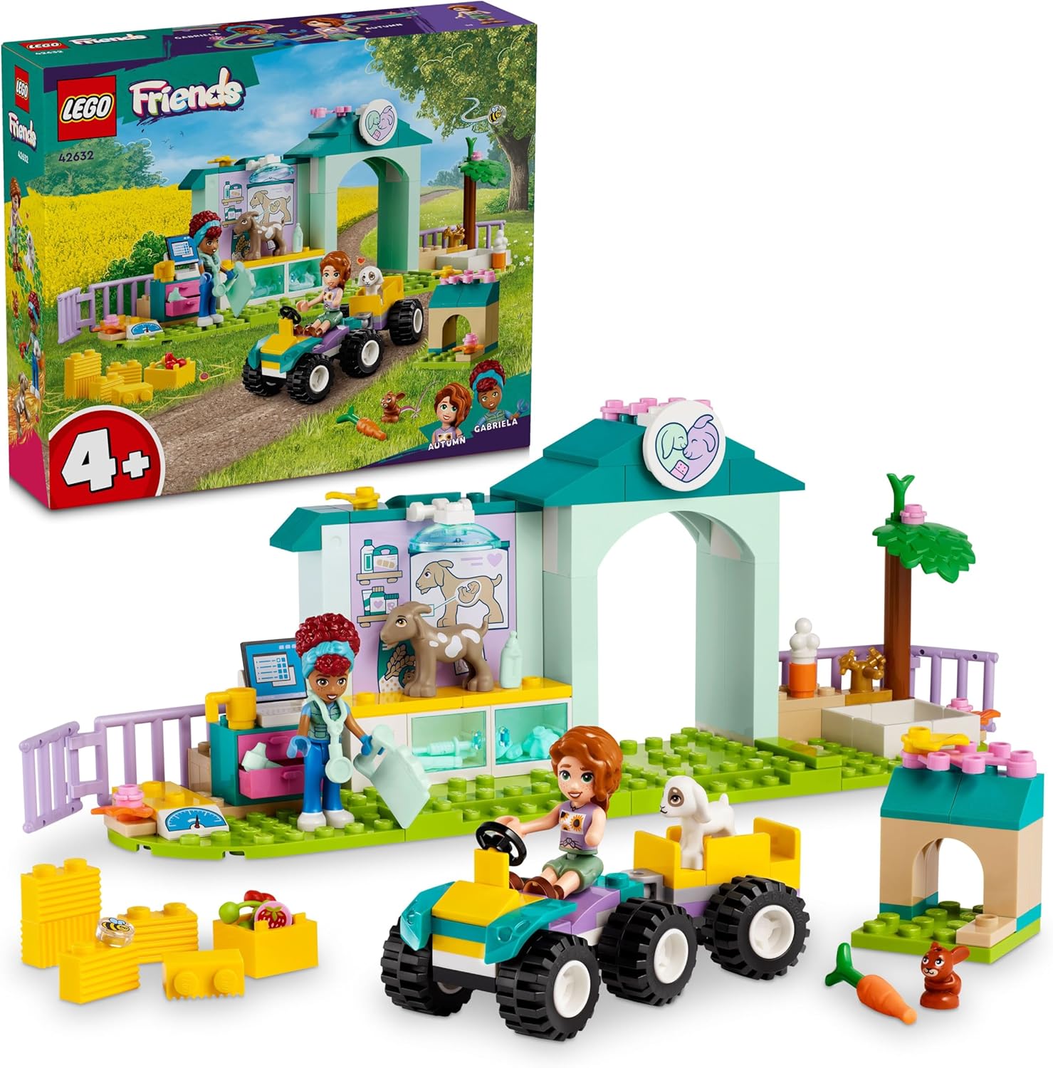 Amazon.com: LEGO Friends Farm Animal Clinic, Farm Set with Veterinarian ...