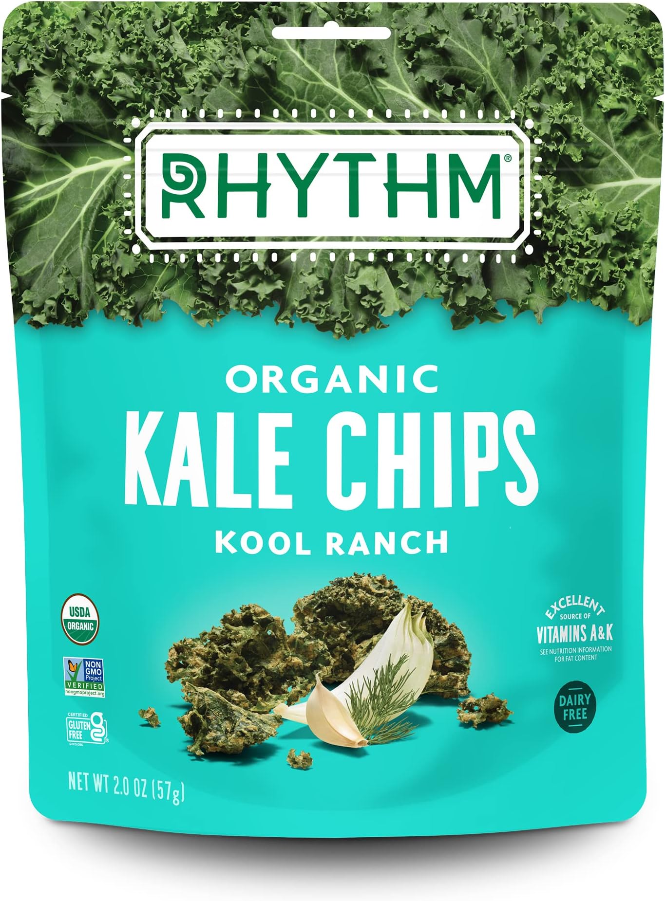 Amazon.com: Rhythm Superfoods Kale Chips Kool Ranch, 2 Oz