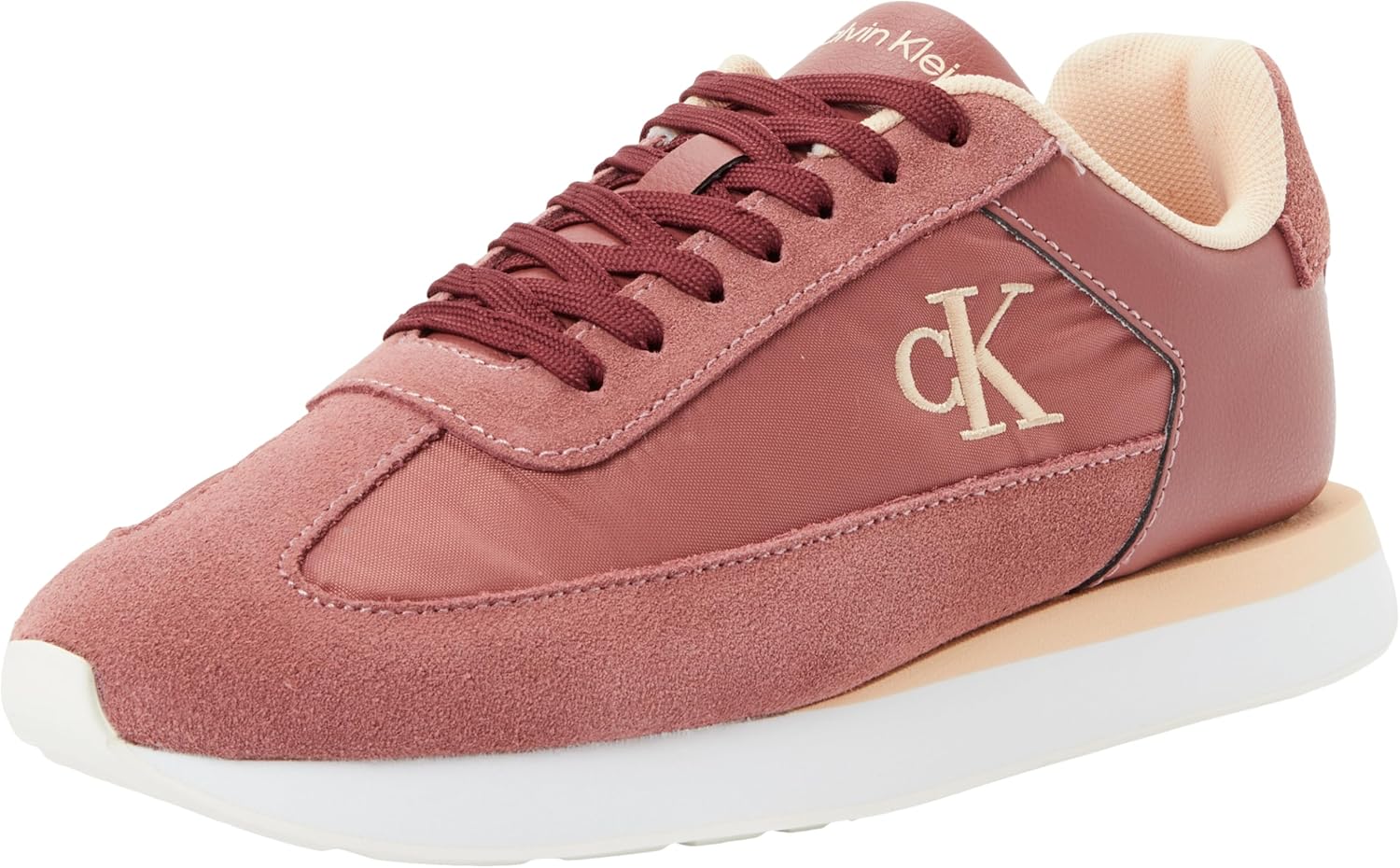 Calvin Klein Femme Retro Runner Laceup Wingt Mix Yw0Yw02061 Bas, Pink ...