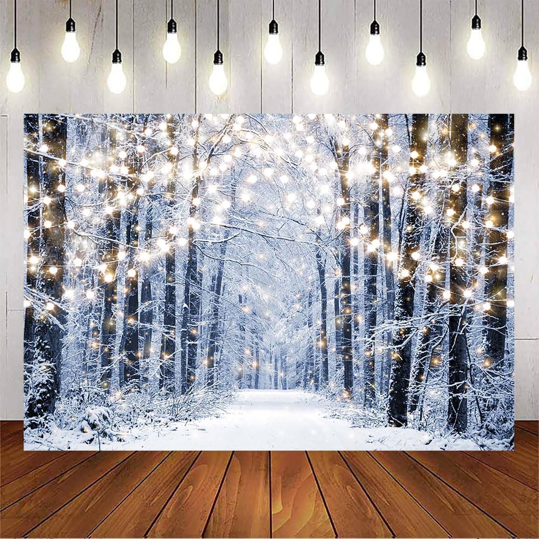 Amazon.com : Avezano Winter Backdrop for Photoshoot Snowy Forest ...