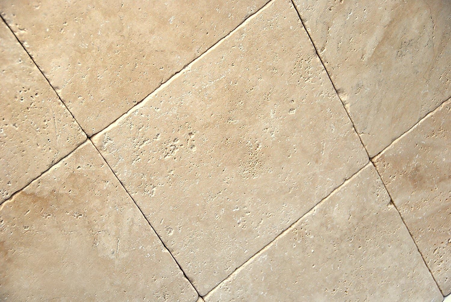 4x4 Tuscan Linen Brushed Finish Light Ivory Travertine Tile Floor and ...