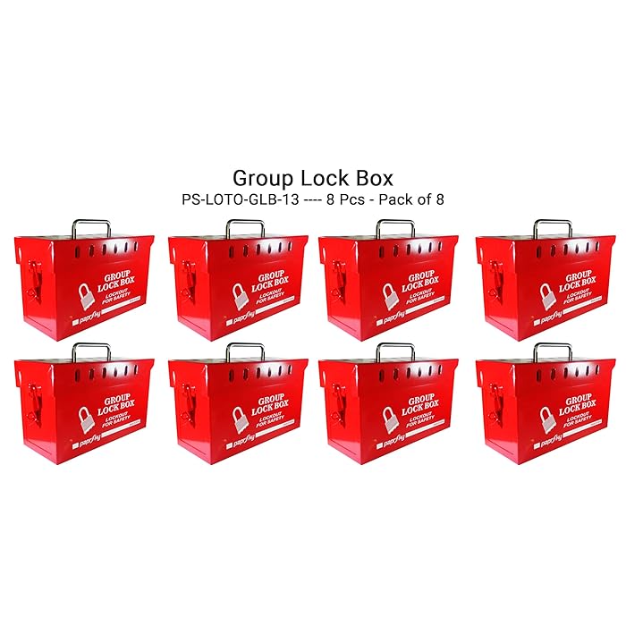 Buy Group Lockout Box PS-LOTO-GLB-13 Red - PACK OF 8 BOXES - Lockout ...
