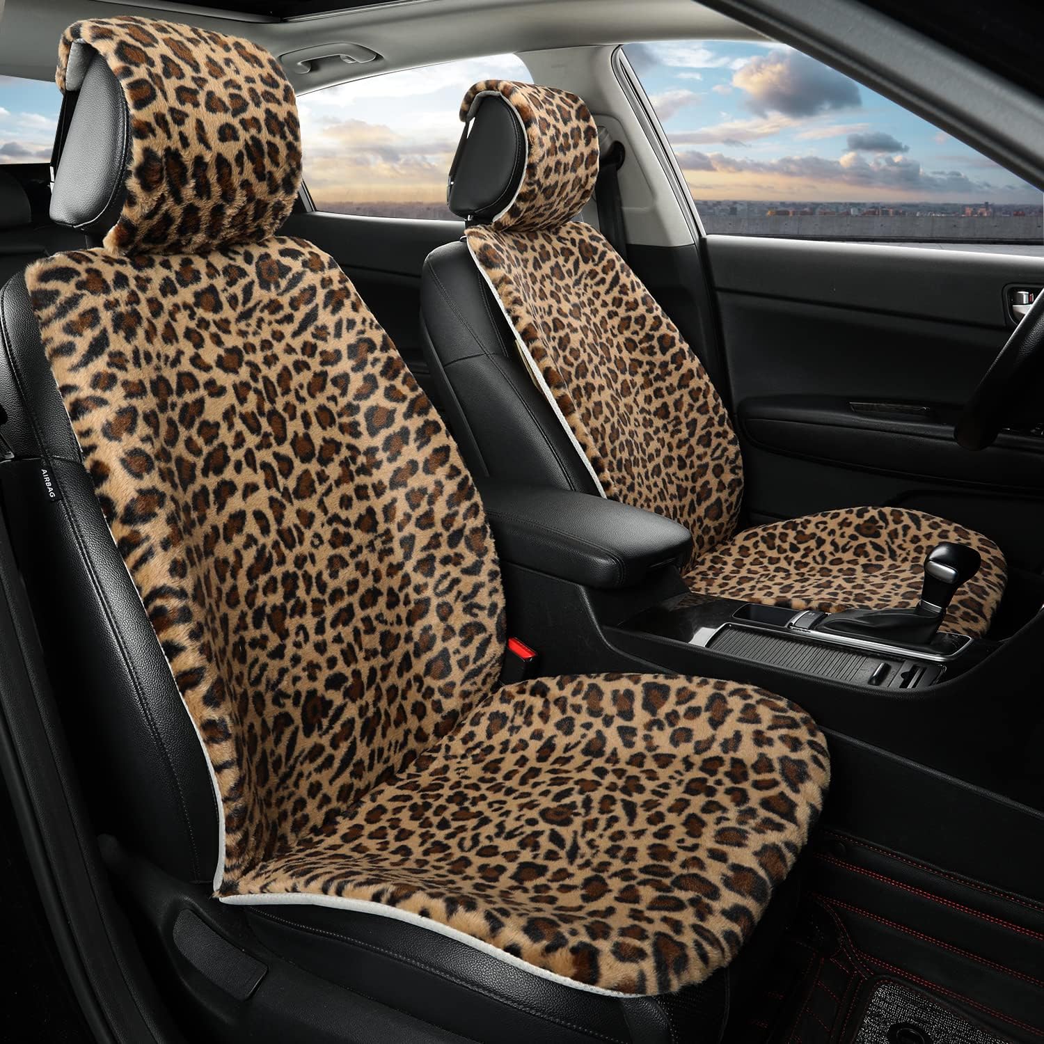Amazon.com: Big Ant 3 Pieces Leopard Print Car Seat Cover Set - Cheetah ...