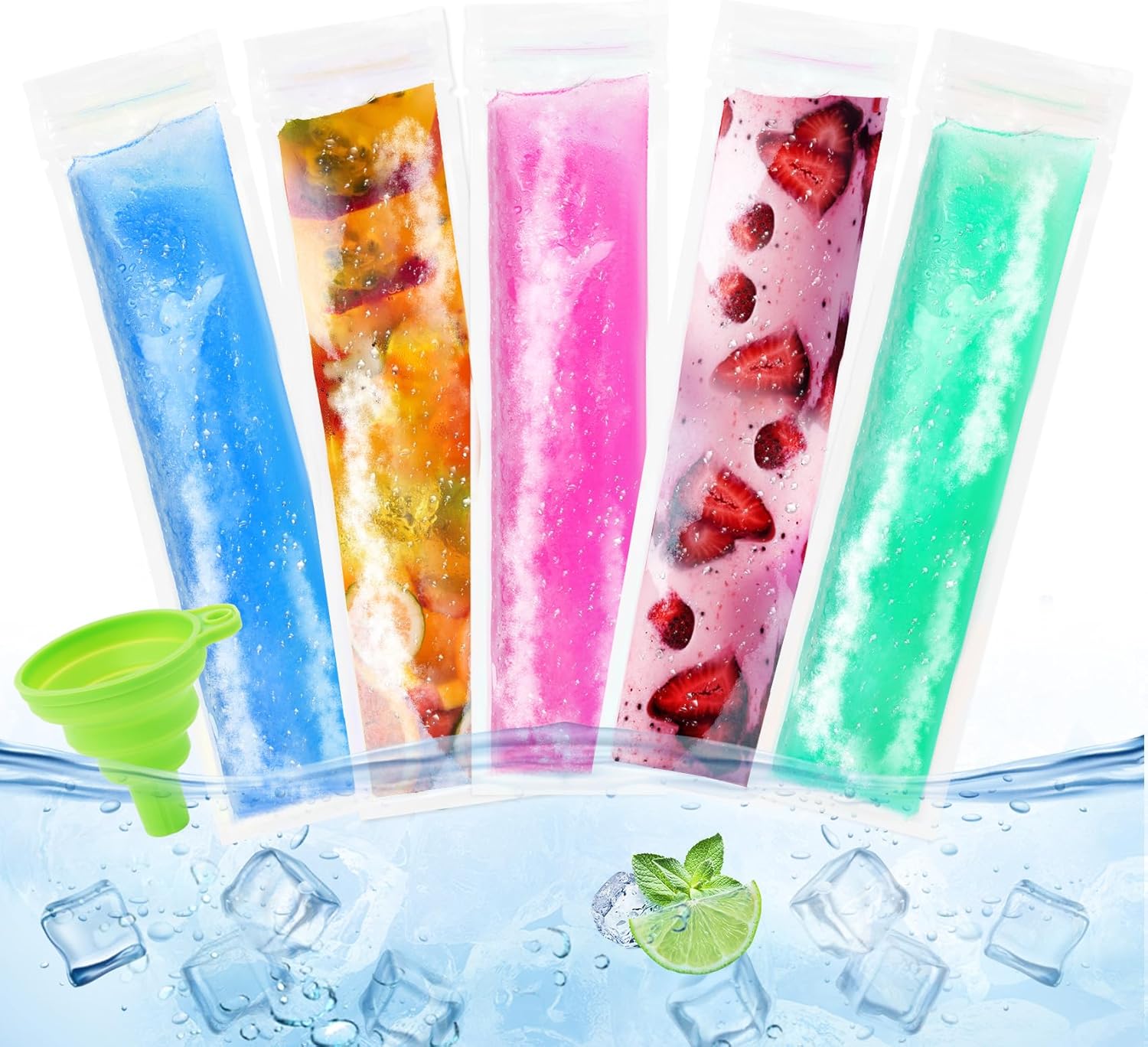 Amazon.com: 160 Pack Popsicle Bags, 11x2" Disposable Popsicle Mold Bag ...