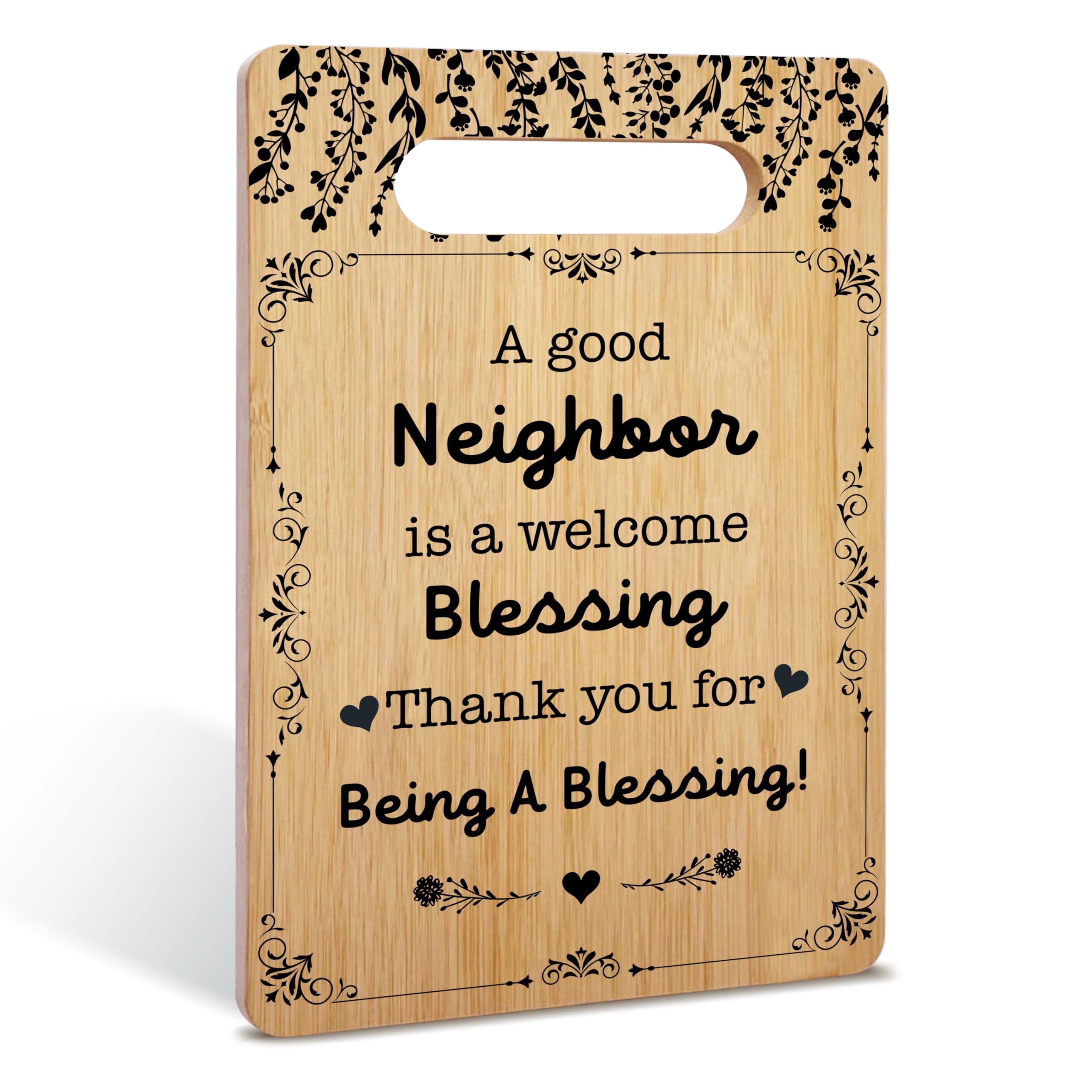 Amazon.com: Gifts for Neighbor, Best Neighbor Bamboo Cutting Board ...