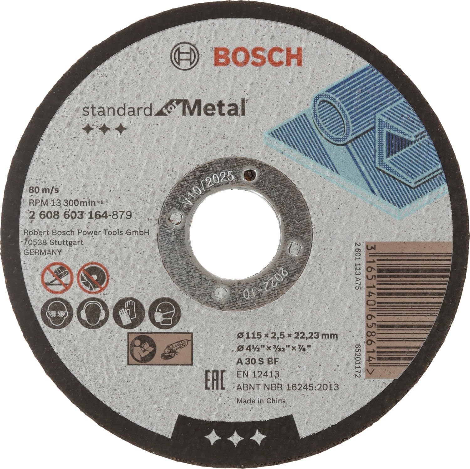 Bosch Professional 1x Standard for Metal Straight Cutting Disque à ...