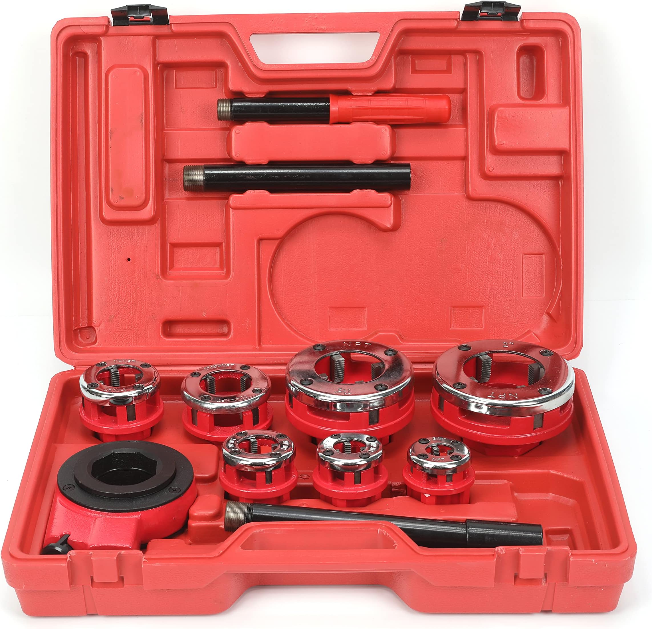 HFS(R Ratchet Pipe Threader Kit Ratcheting Pipe Threading Tool Set ...