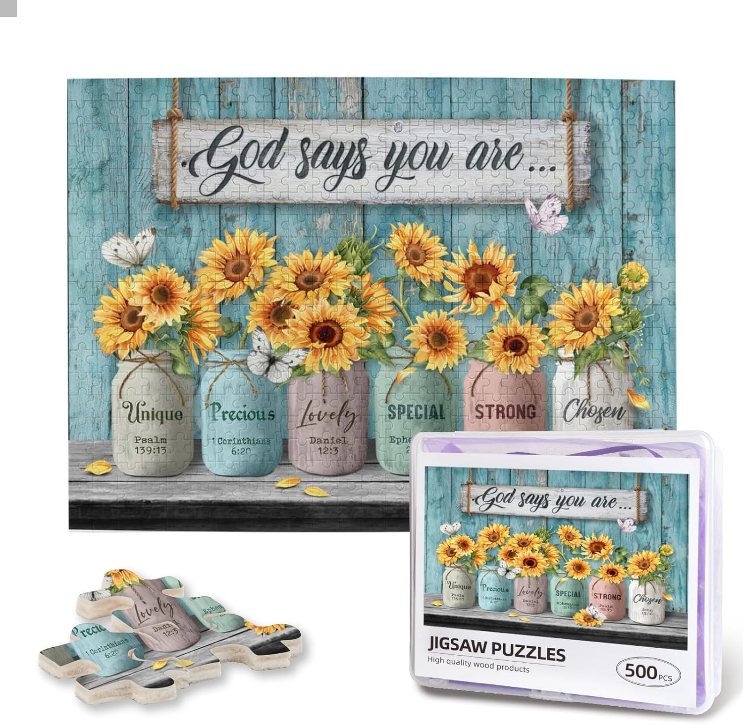Amazon.com: Christian Puzzles for Adults 500 Pieces Inspirational Bible ...