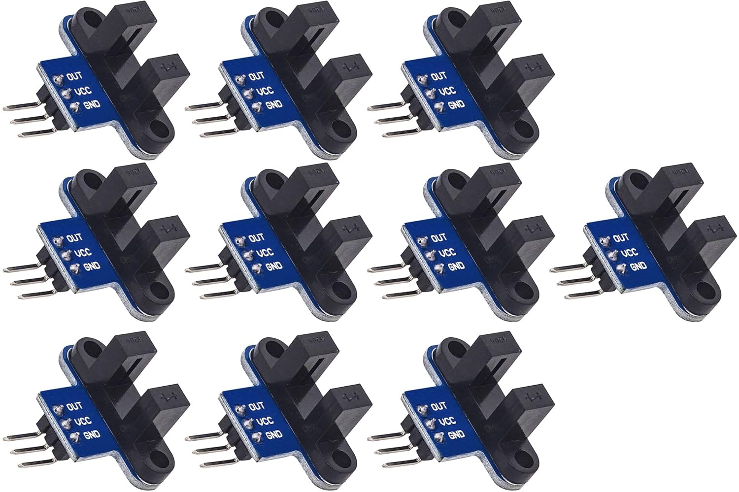 10pcs IR Infrared Slotted Optical Speed Measuring Sensor Detection ...